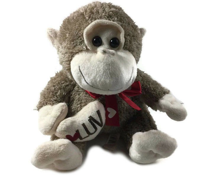 Dan Dee Monkey Ape Gorilla Heart Plush Stuffed Toy Love Collector's Choice