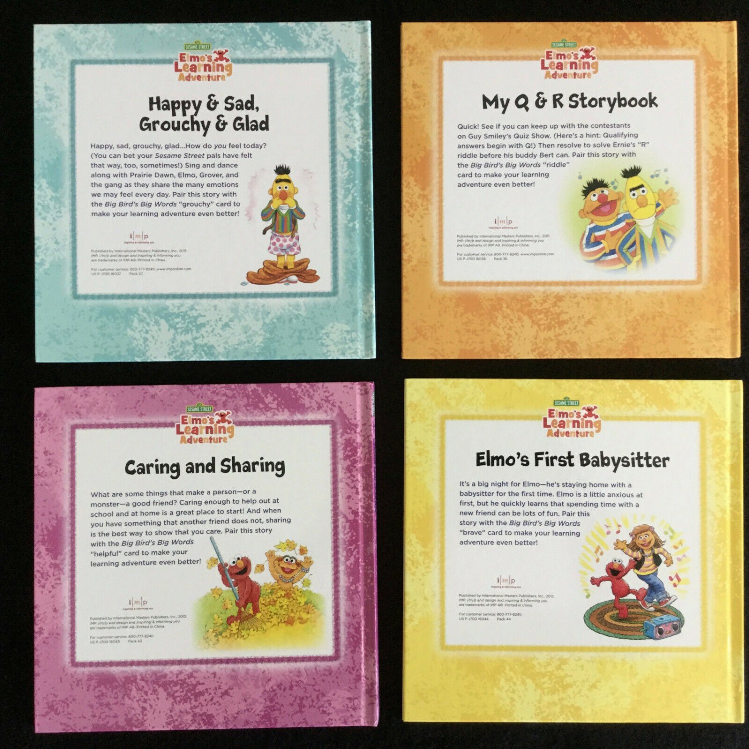 Sesame Street Elmo's Learning Adventure Lot of 4 Books 39, 40, 41, 42 ...