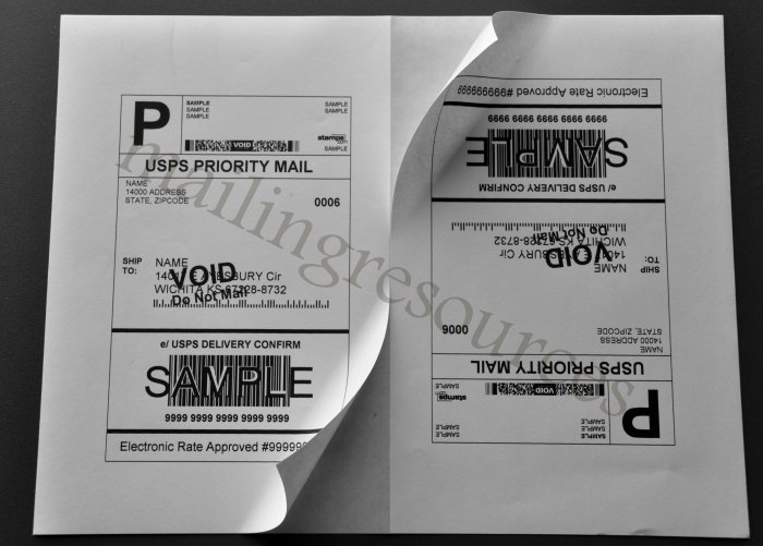 200 Self Adhesive shipping labels usps paypal click n ship