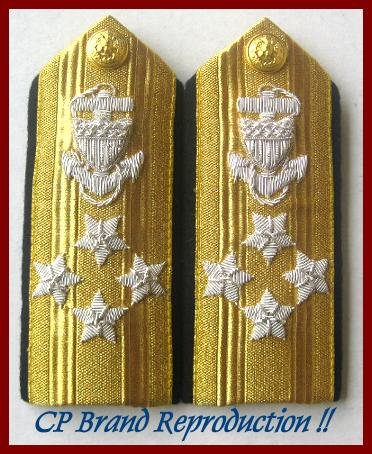 NEW US COAST GUARD Shoulder Boards ADMIRAL 4 Stars