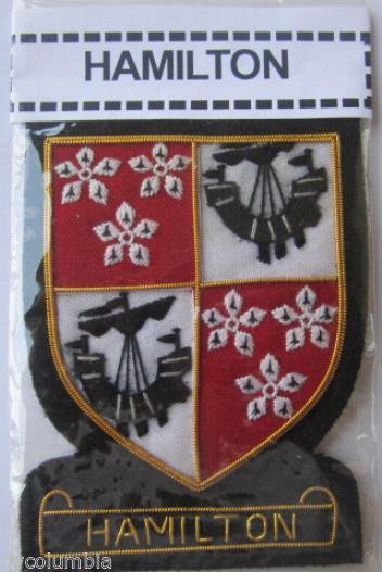 HAMILTON SCOTTISH CLAN BADGE NEW HAND EMBROIDERED CP MADE, HI QUALITY