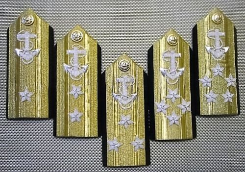 NEW US NAVY 1 TO 5 STARS ADMIRALS RANKS HARD SHOULDER BOARD PAIR ...