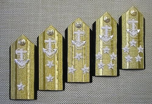 NEW US NAVY 1 TO 5 STARS ADMIRALS RANKS HARD SHOULDER BOARD PAIR ...