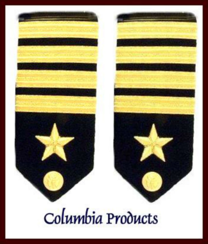 US NAVY NEW CAPTAIN RANK HARD SHOULDER BOARDS AUTHENTIC HI QUALITY PAIR ...