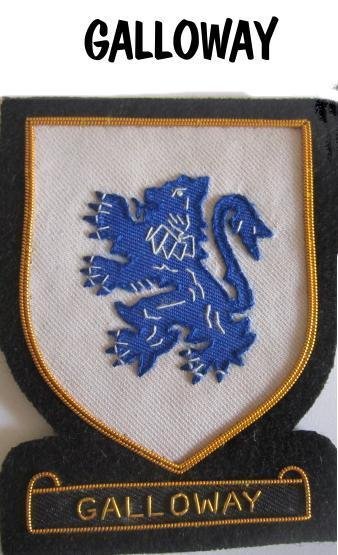 GALLOWAY SCOTTISH CLAN BADGE NEW HAND EMBROIDERED CP MADE HI QUALITY ...