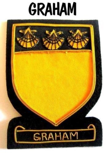 GRAHAM SCOTTISH CLAN BADGE NEW HAND EMBROIDERED CP MADE HI QUALITY FREE ...