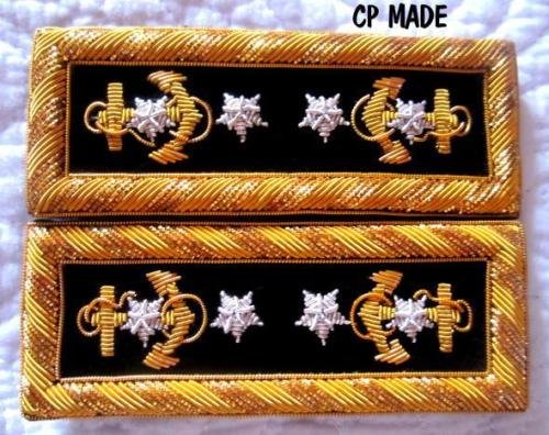 NEW US ADMIRAL OF NAVY RANK SHOULDER BOARDS EPAULETTES PAIR CP MADE ...