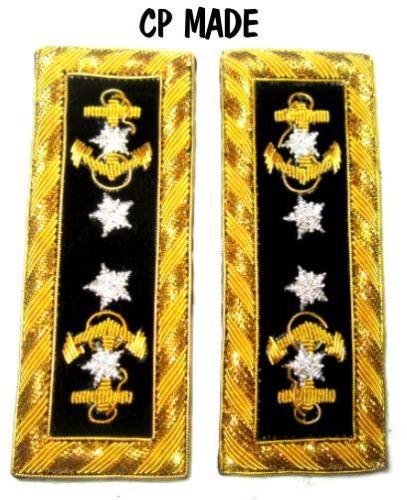 NEW US ADMIRAL OF NAVY RANK SHOULDER BOARDS EPAULETTES PAIR CP MADE ...