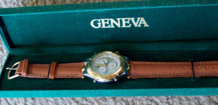 Men's Geneva Watch Leather Band
