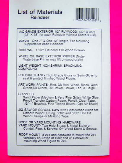 Rudolph Reindeer Wood Christmas Wooden Yard Ornament Outside Display ...