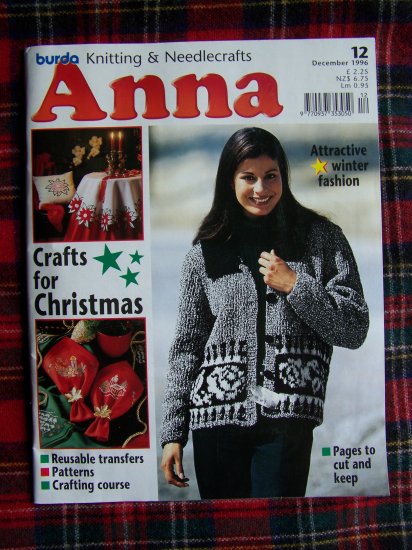 Burda Dec 1996 Anna Christmas Winter Knitting Needlecrafts Pattern Magazine