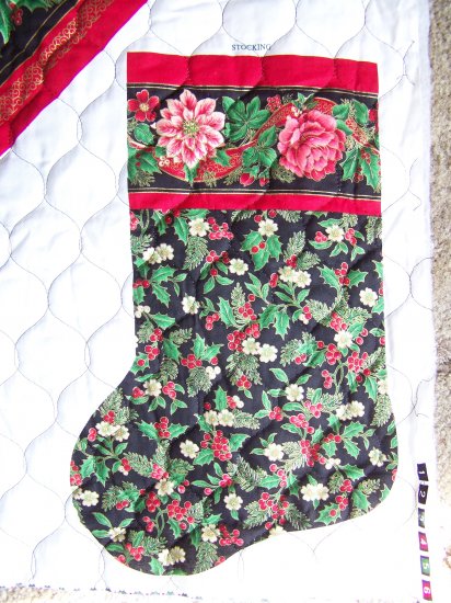Joyous Noel Quilted Fabric Panel Christmas Tree Skirt & Stockings