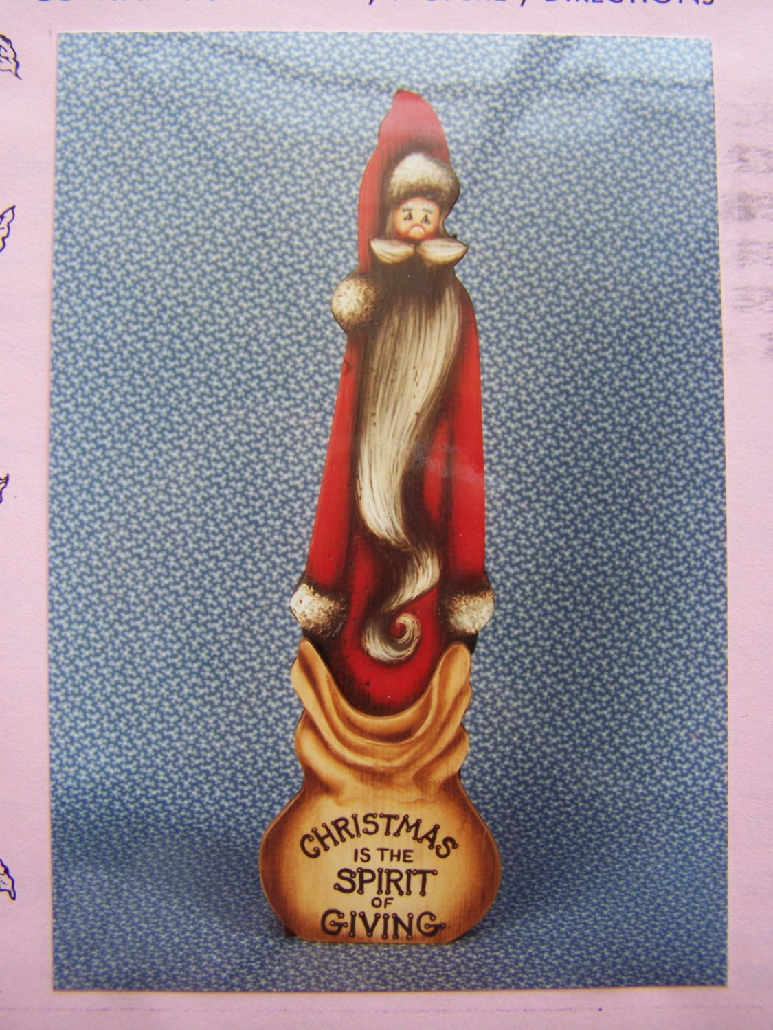 USA Free S&H Vintage Tole Painting Pattern Santa Christmas is the ...