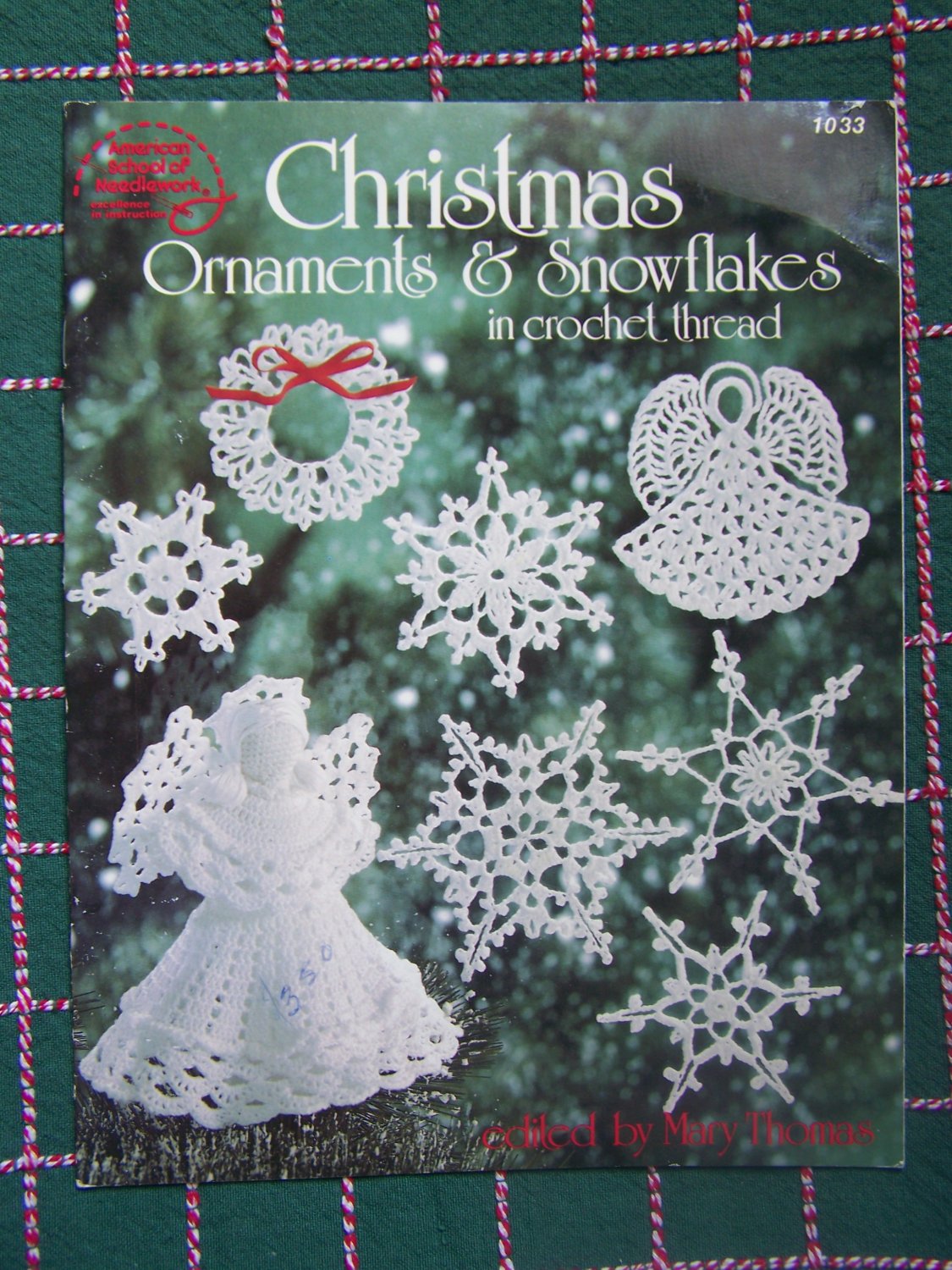 USA Free S&H Christmas Thread Crochet Patterns Tree Topper 8 Ornaments ...