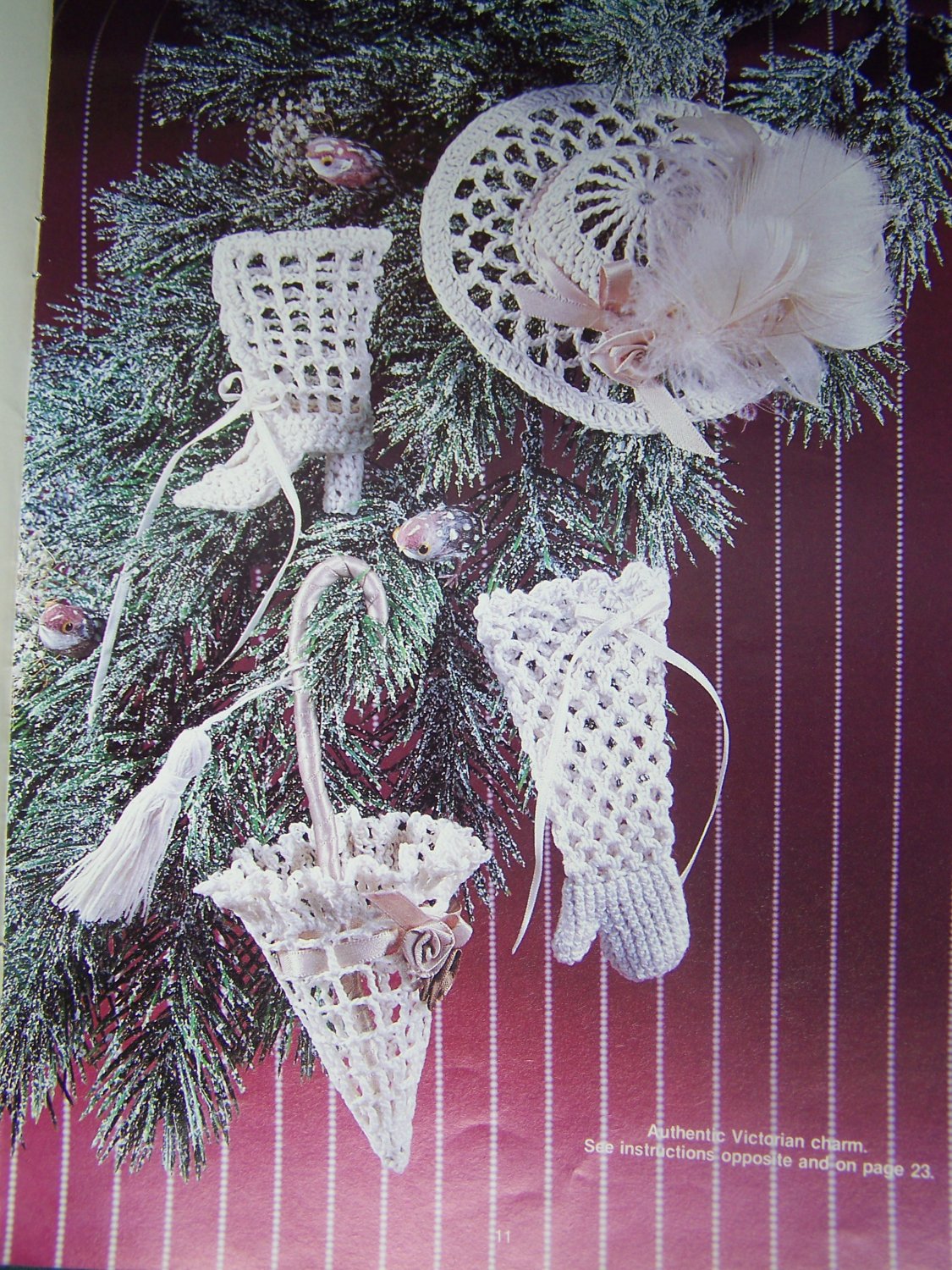 Vintage 22 Easy Victorian Christmas Crochet Patterns Ornaments Decorations