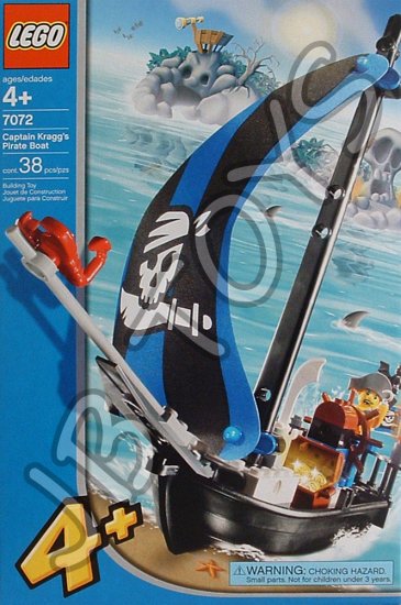 Lego 7072 Pirates 4 Juniors Captain Kragg's Pirate Boat