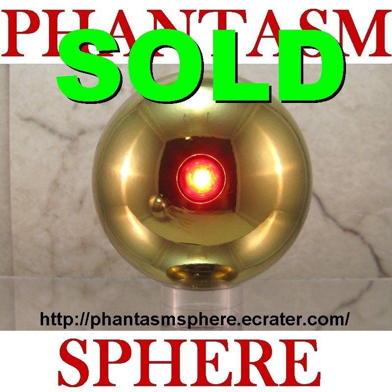 Laser style PHANTASM SPHERE Ball Prop Replica. Gold