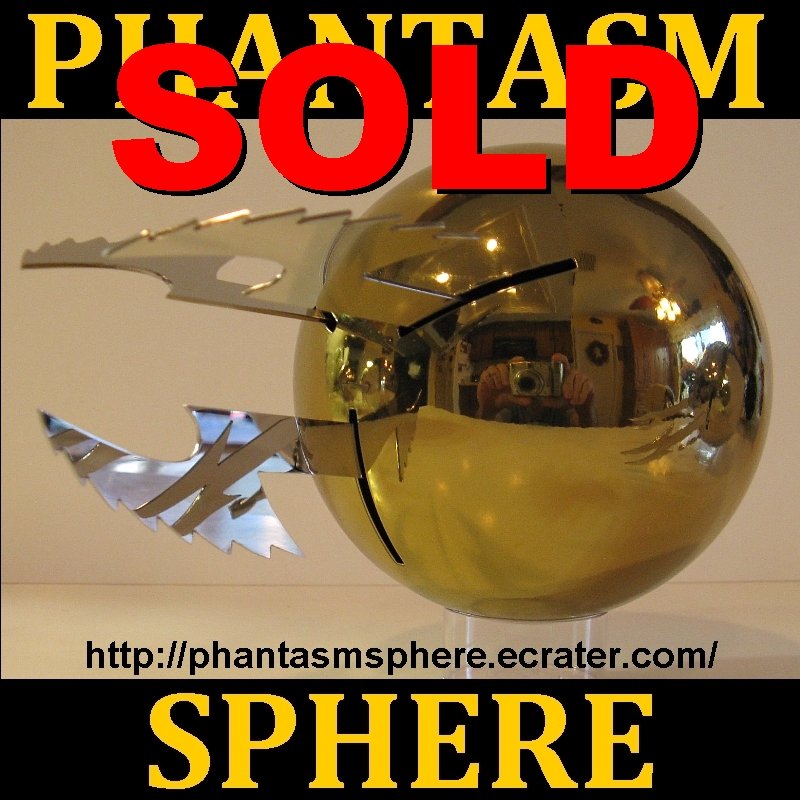 GOLD PHANTASM SPHERE Metal Ball Prop Replica, Tall Man part 3