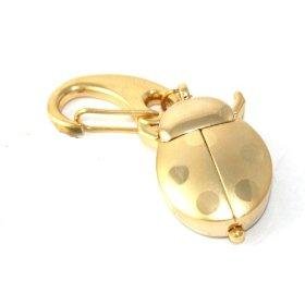 Gold Ladybug Watch Clip Keychain