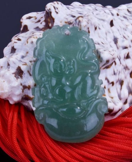 Jade Rat (Chinese Zodiac) Talisman Amulet Pendant [style2]