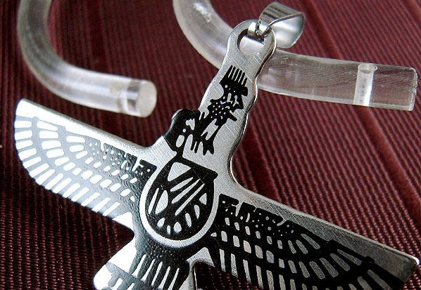 Persian (Iran) Farvahar Faravahar Farohar Pendant Necklace [style2]