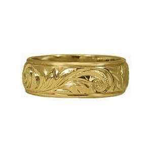 Hawaiian Heirloom Jewelry 6mm Custom 14k Gold Ring