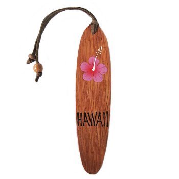 Hawaiian Koa Wood Hibiscus Flower Bookmark from Hawaii