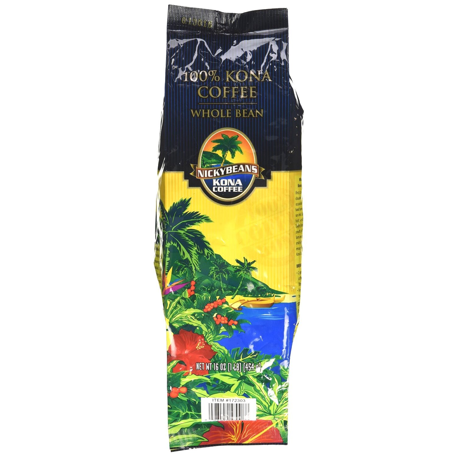 100% Pure Hawaiian Kona Coffee 1lb Nicky Beans