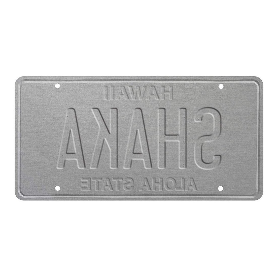 6in x 12in Vintage Hawaiian Embossed License Plate - Shaka