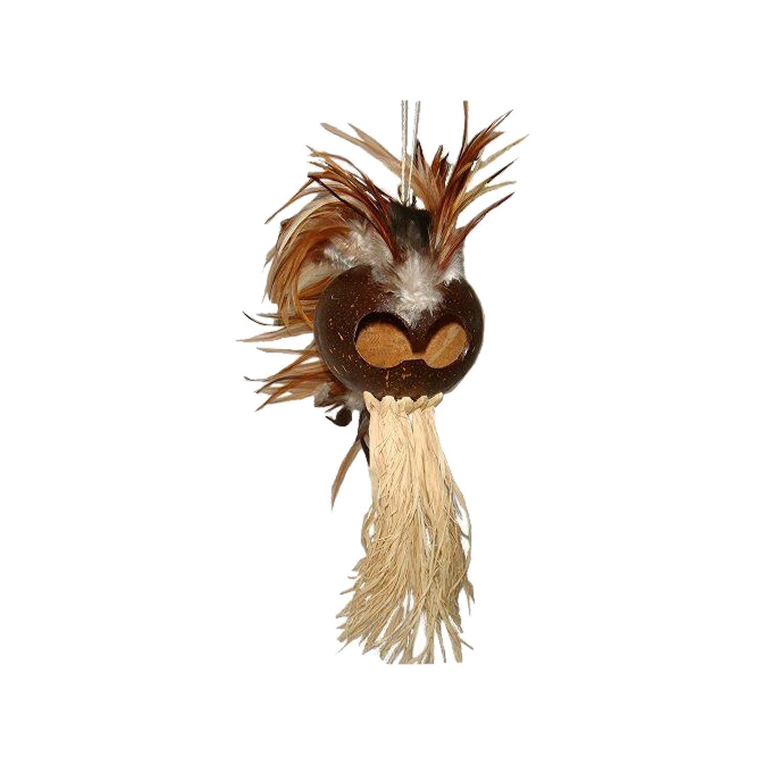 Large Hawaiian Ikaika Warrior Helmet with Raffia