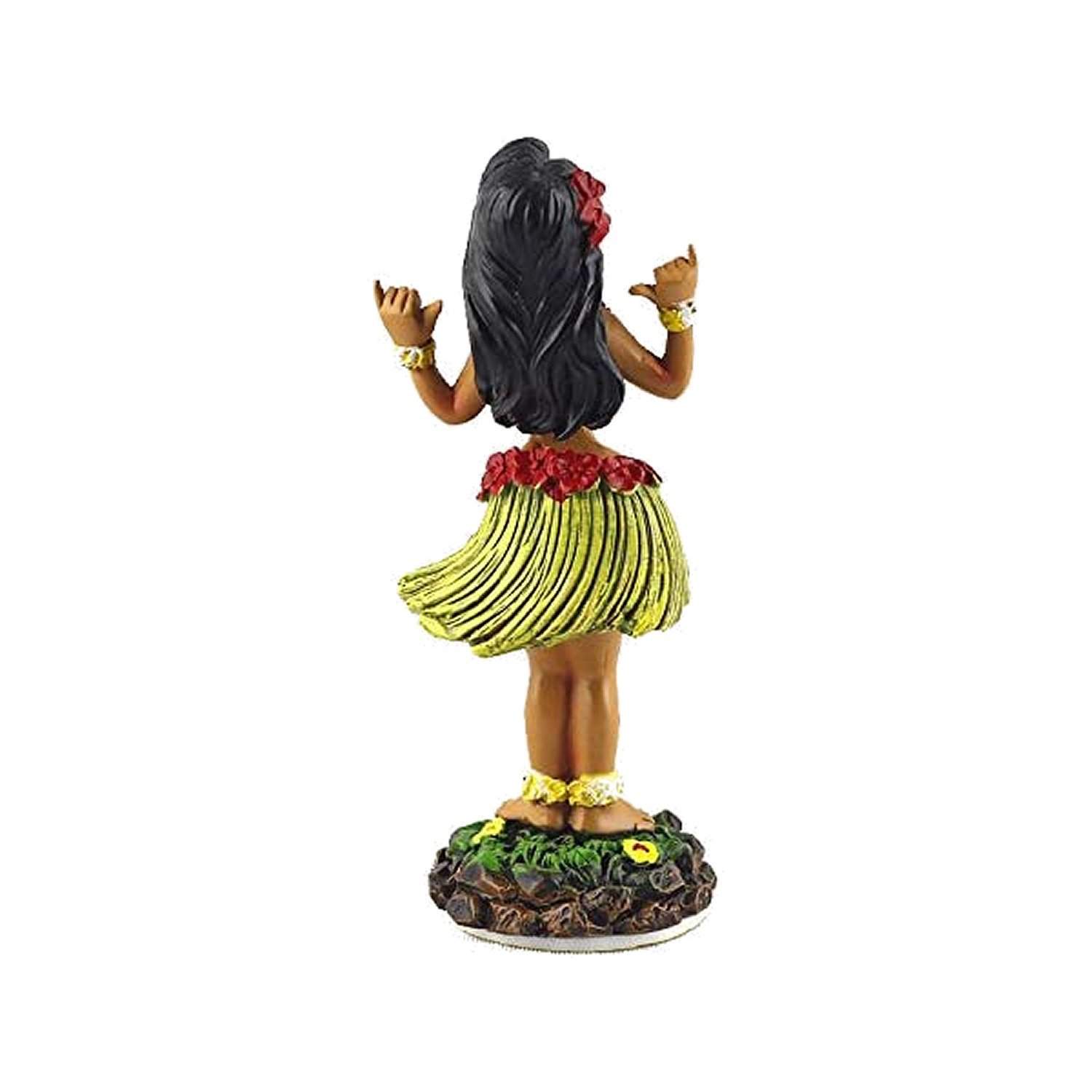 Hawaiian Wiggling Hula Girl Shaka Sign Small Dashboard Doll