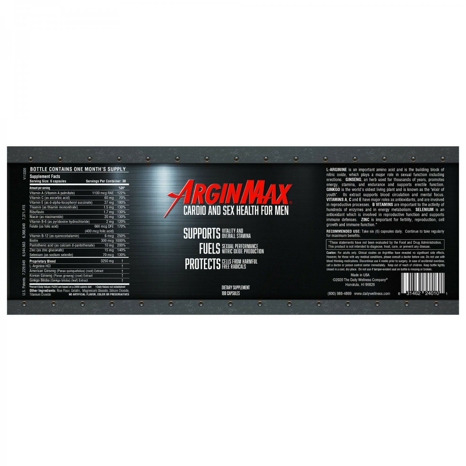 ArginMax for Men 180 Capsules Daily Wellness