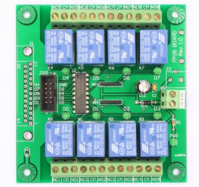 8 Channels Relay Board for PIC, AVR, 8051, Printer Port VB, LabVIEW
