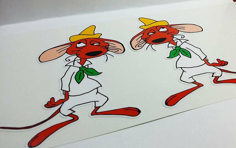 Slowpoke Rodriguez x 2 Vintage Style DECAL, Vinyl STICKER, rat rod ...