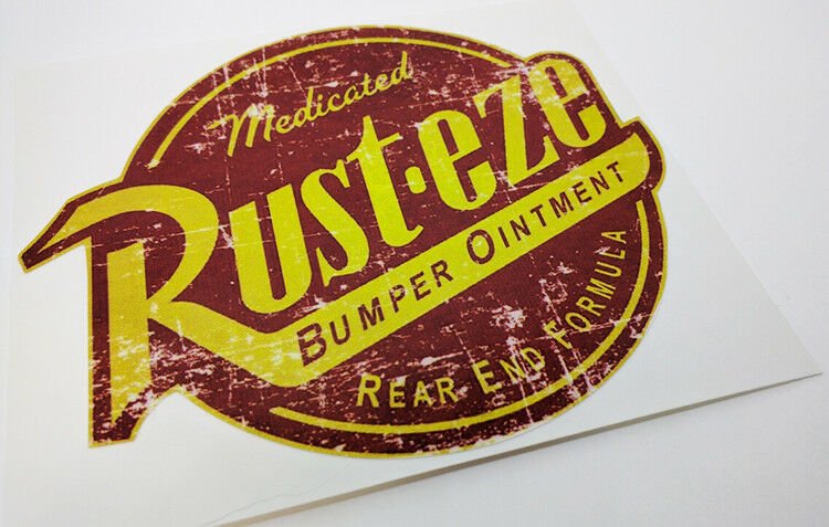 4.5" RUST-EZE Distressed Vintage Style Vinyl DECAL, Car Sticker, Rat ...