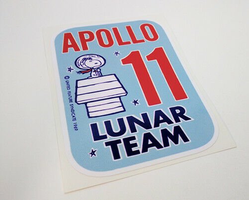 Snoopy APOLLO 11 Lunar Team Vinyl DECAL, Vintage Style Sticker Space ...