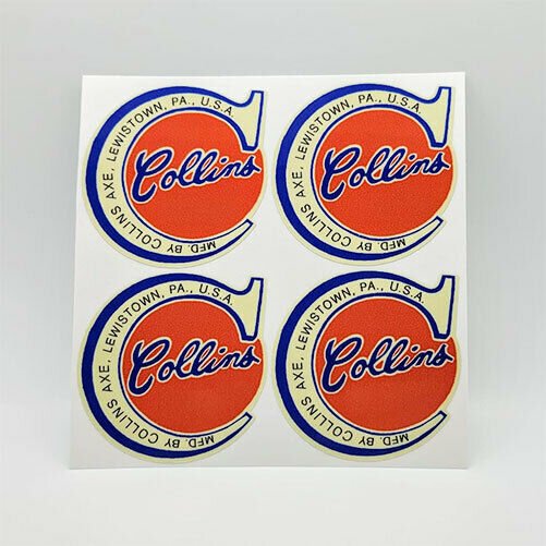 Collins Axe Vintage Style DECALs, Vinyl STICKERs