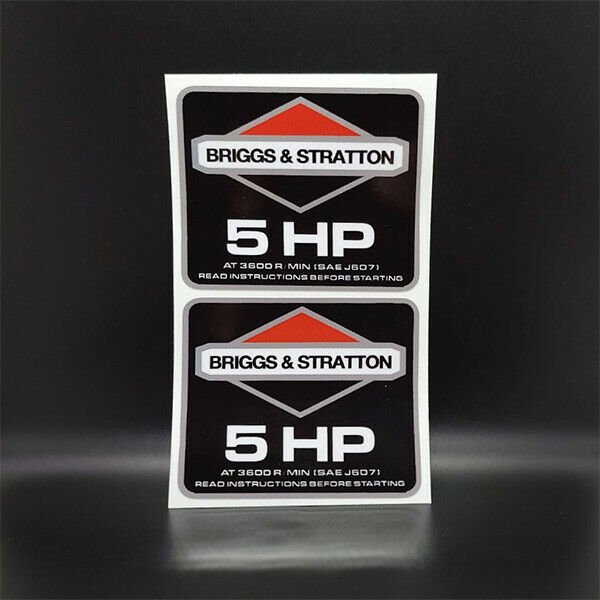 DECALS for BRIGGS & STRATTON 5 HP, Vinyl STICKERS for Mini Bike, Go ...