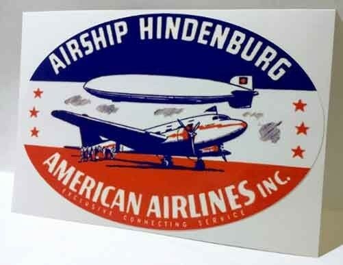 American Airlines Hindenburg Vintage Style Decal / Vinyl Sticker ...