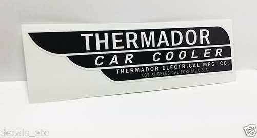 Black THERMADOR White Letters Car Cooler STICKER, evaporative swamp ...