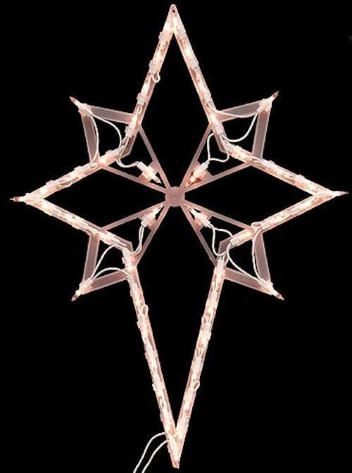 LIGHTED NATIVITY STAR OF BETHLEHEM CHRISTMAS DECORATION - Brand New in Box