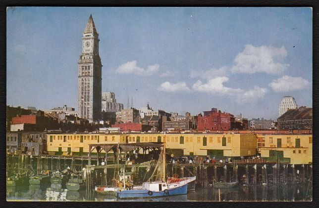 1950s BOSTON, MASSACHUSETTS - Downtown Skyline and Customs House Tower ...