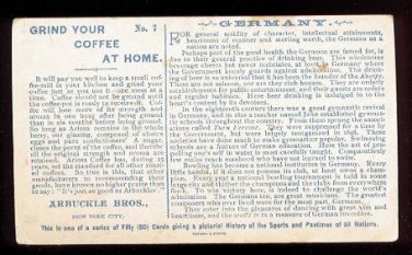 1893 Victorian Trade Card - Arbuckle Brothers Coffee Company - GERMANY (#7)