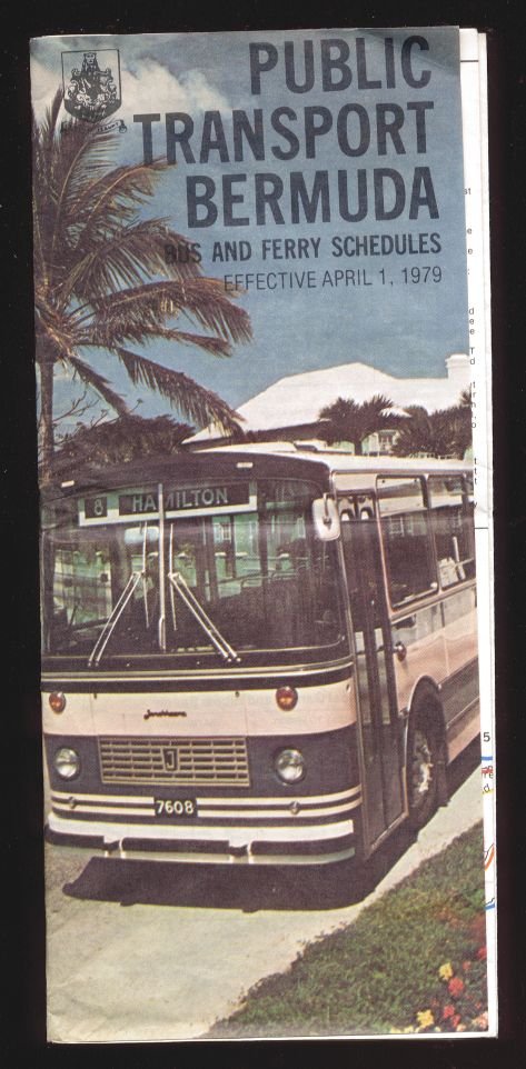 1979 PUBLIC TRANSIT BERMUDA Bus and Ferry Schedules