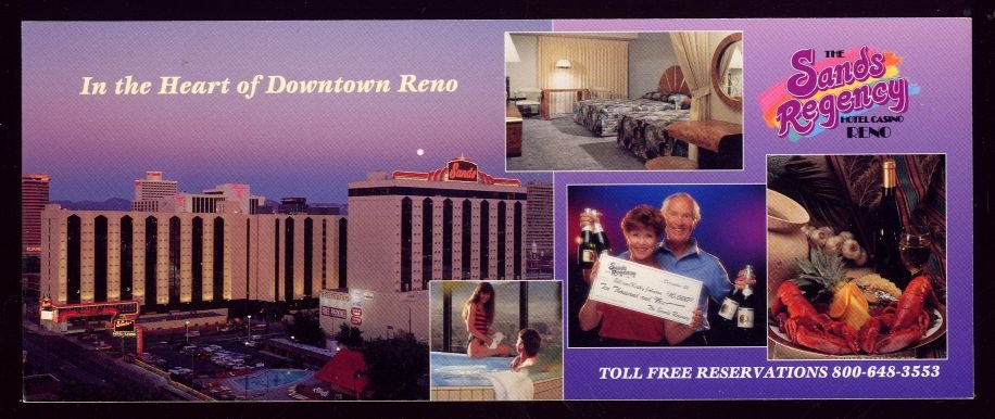SANDS REGENCY HOTEL CASINO - Reno, Nevada - Wide Postcard
