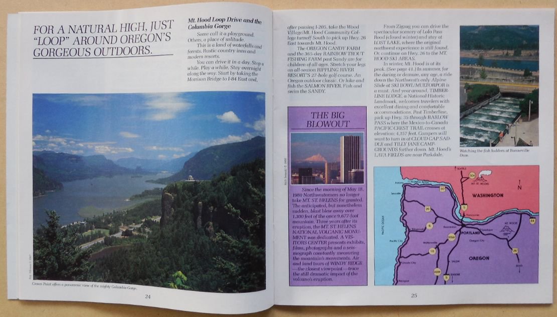 PORTLAND, Oregon - 1988 Visitor Guide w/ Maps