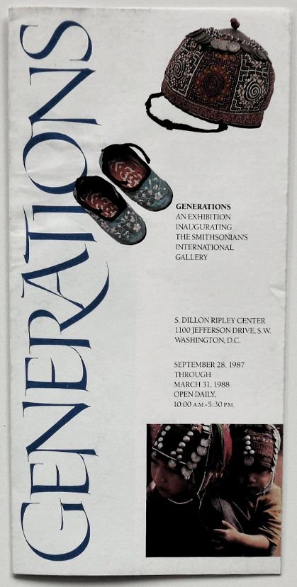 SMITHSONIAN Museum, Washington- 1987 GENERATIONS Exhibition Promotional ...