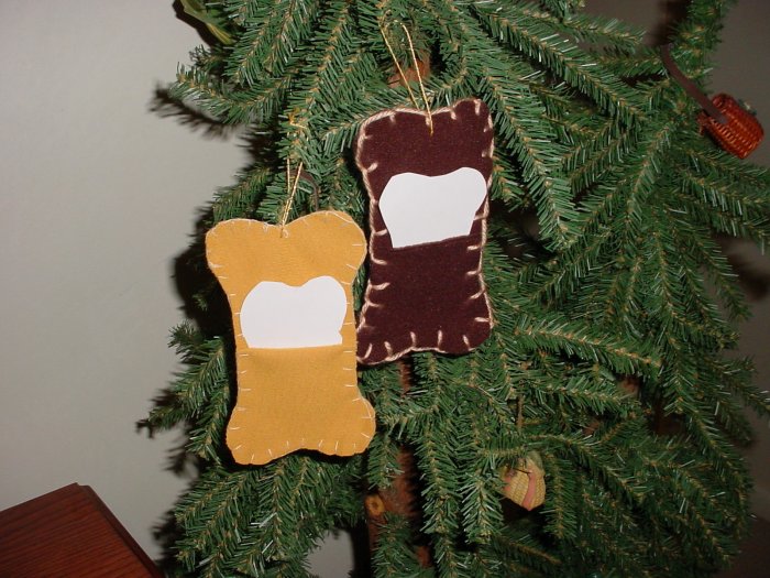 17 GIFT BONE HOLDERS IN THE SHAPE OF A DOG BONE FOR THE CHRISTMAS TREE ...