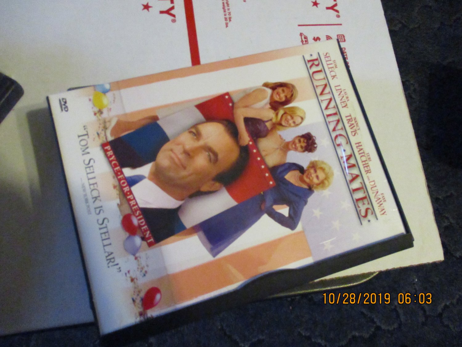 Running Mate dvd Tom Selleck, Faye Dunaway