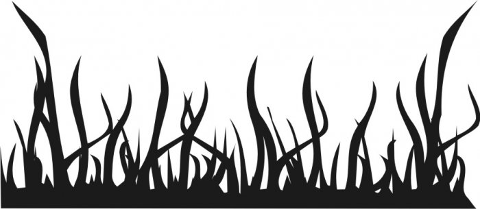 vinyl wall art decal sticker grass blades (21"x48")